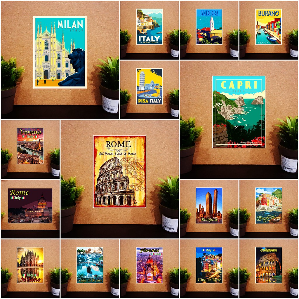 Fridge Magnet Italy 2 × 3 Inches Souvenir set U 2x3 " | Shopee Philippines