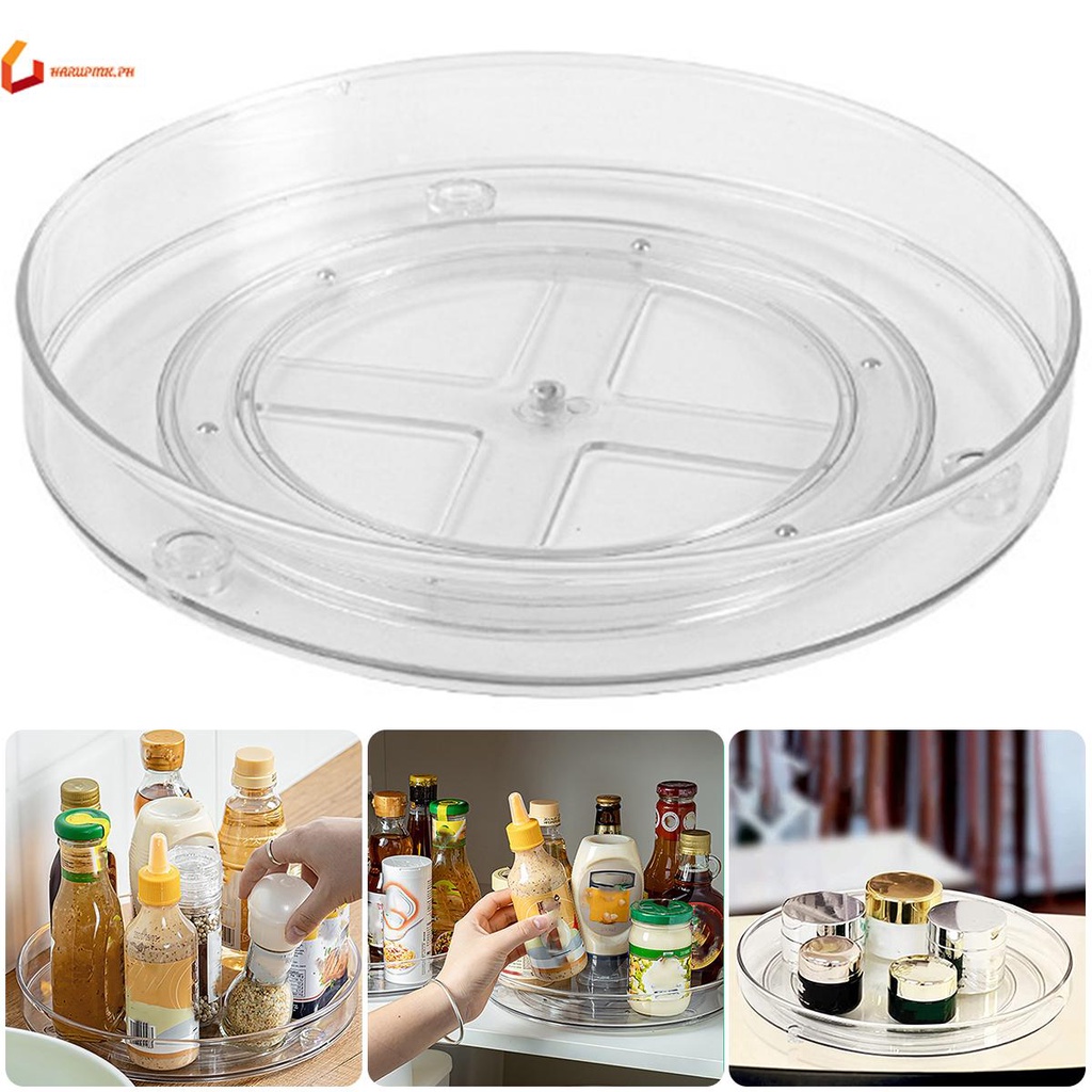 Lazy Susan Turntable Organizer Clear Rotating Turntable Organizer for ...