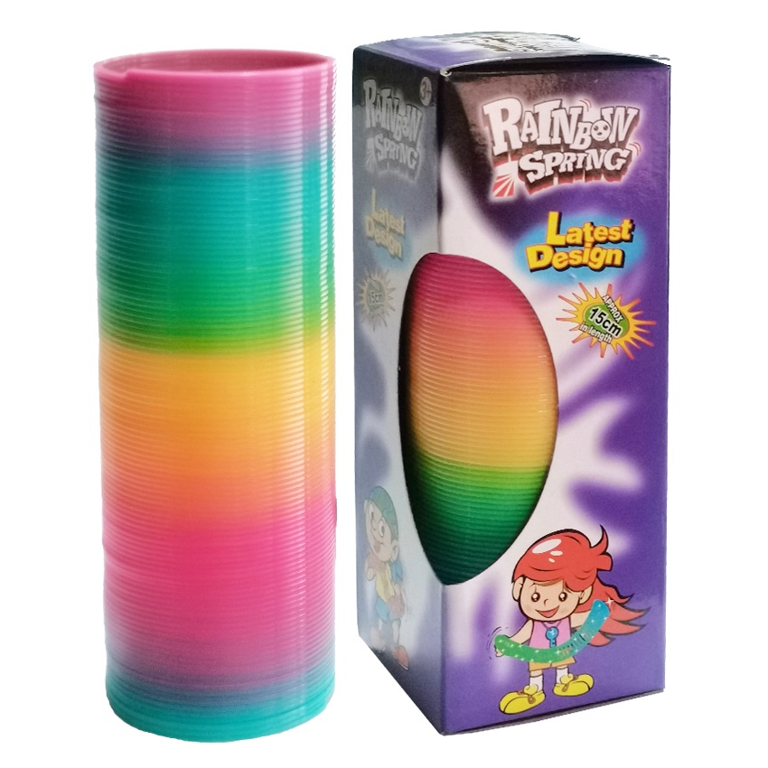 Rainbow Spring Slinky Toys Long Plastic 15cm Magic Spring Novelty Toys ...