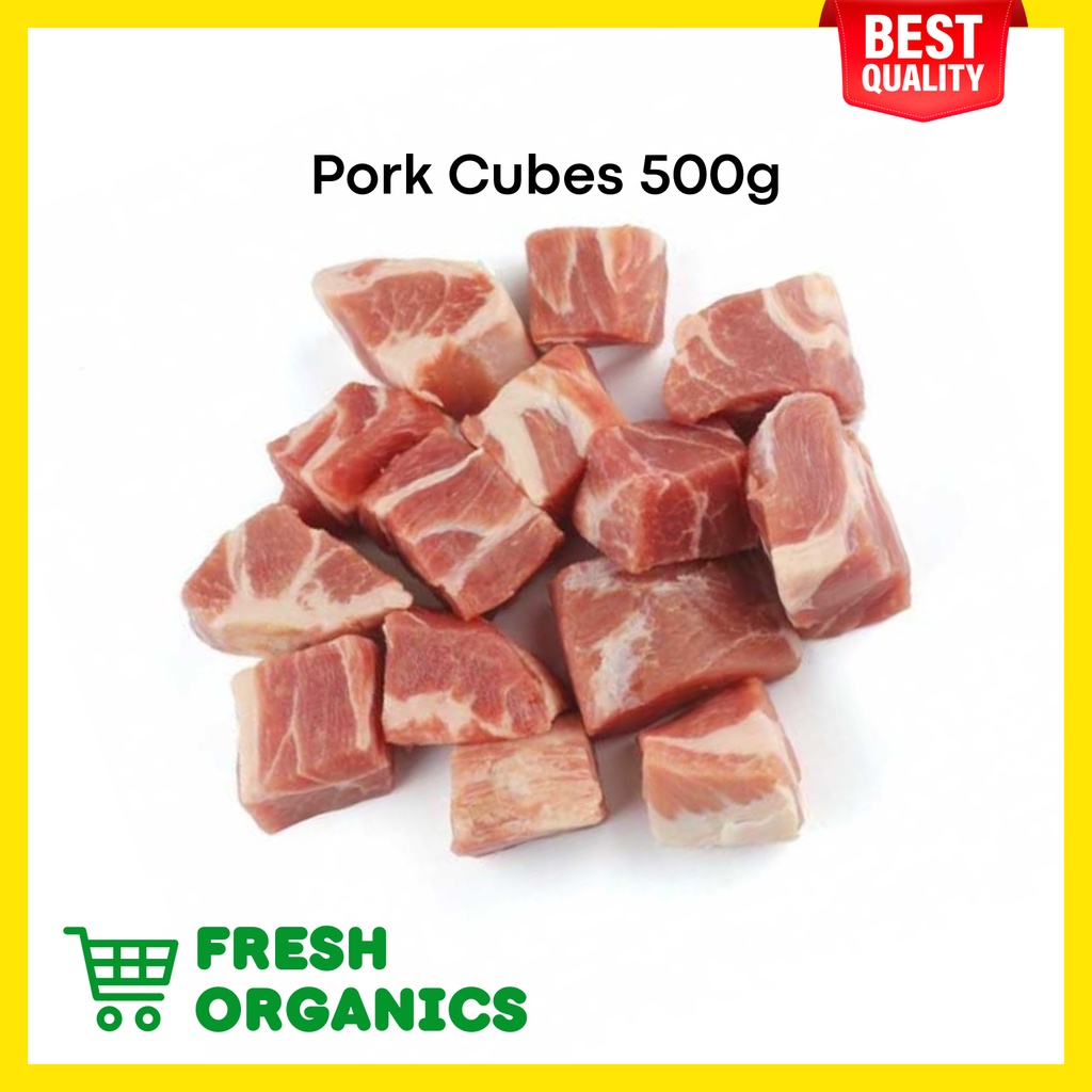 FRESH ORGANICS Pork Cubes 500g | Shopee Philippines
