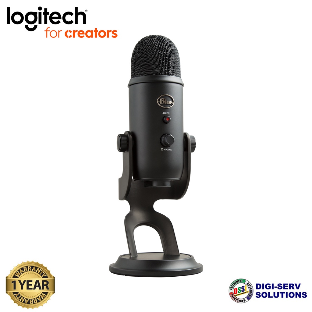 Logitech for Creators Blue Yeti (Blackout) Mic Condenser for Streamer ...