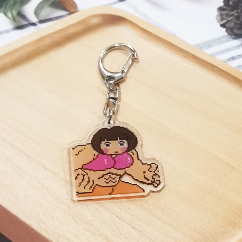 Keychain Original Muscle Pixel Dora Cute Girlfriends Couple Keychain ...