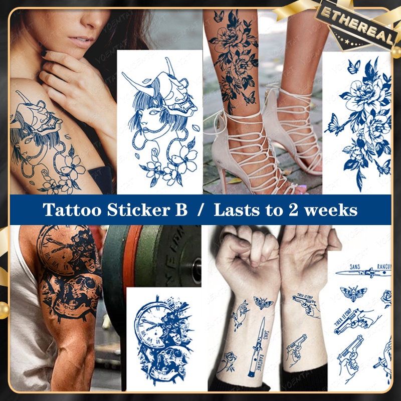 12x19cm Fake Tattoo Waterproof Magic Long Lasting 2 Weeks Temporary ...