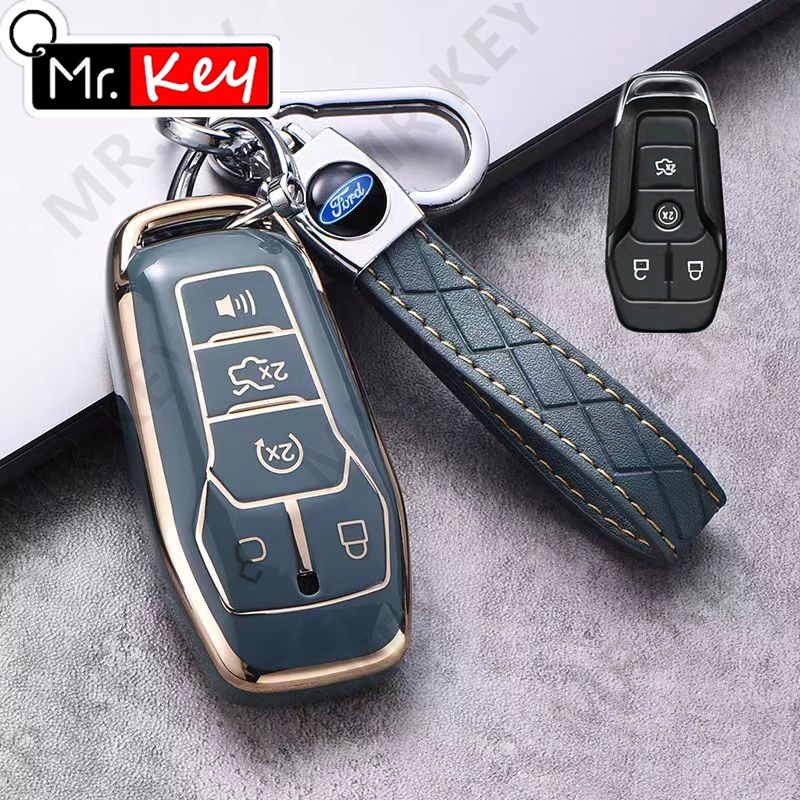 【Mr.Key】Soft Tpu Car Key Case Fob Cover for Ford Fusion Mondeo Mustang ...