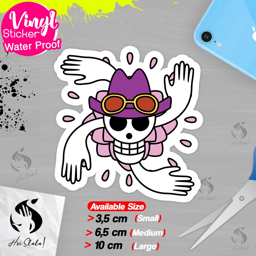 One Piece Robin Pirate Flag Logo Sticker Japanese Anime Waterproof ...