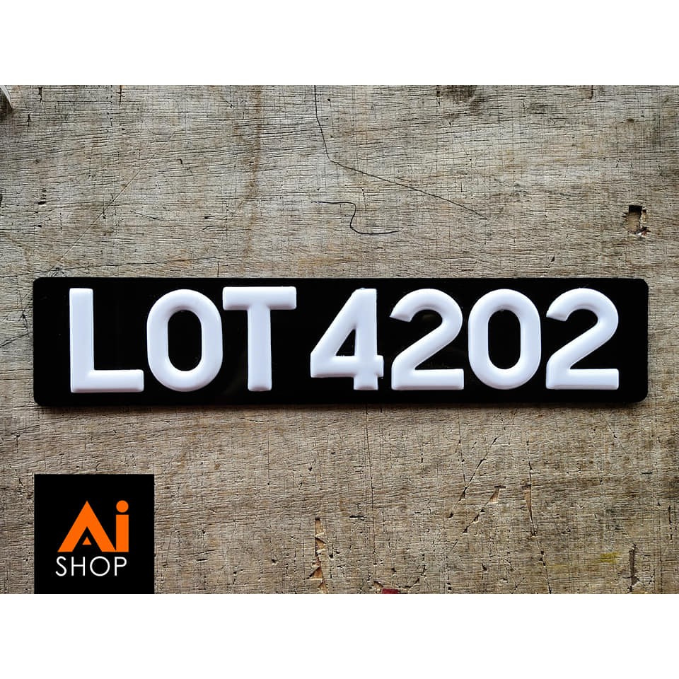 NOMBOR LOT RUMAH PAPAN PLATE STANDARD MOTOR DINDING LEKAT SIGN ...