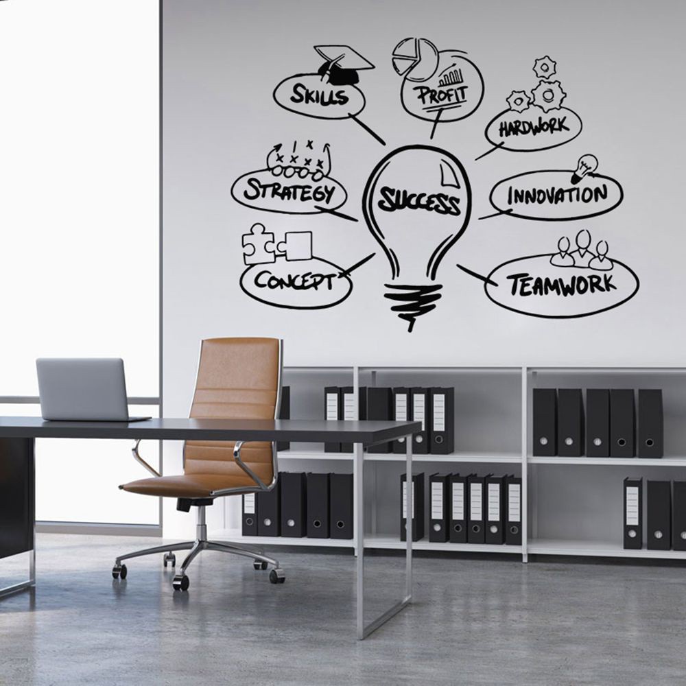 Word Success Office Art Vinyl Wall Sticker For Office Wall Decoration ...