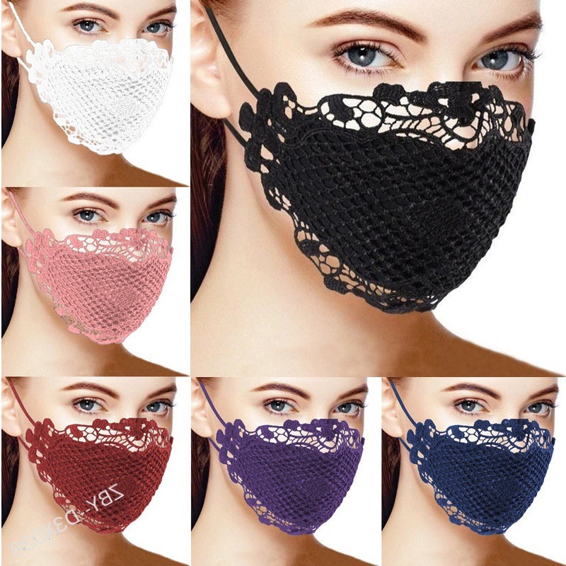 COD Lace Face Mask Breathable Mask Washable and Reusable Face Mask Mask ...