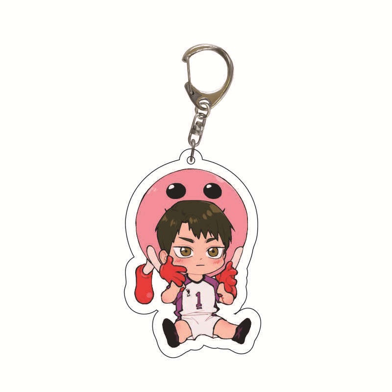 YB1 Haikyuu Keychain Anime Keyring Acrylic Bag Pendant Cute Cartoon ...