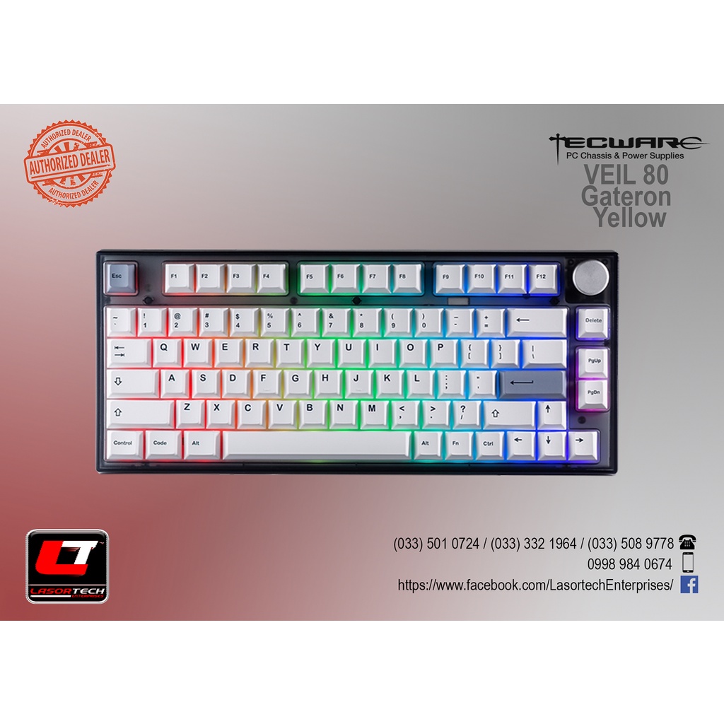 Tecware VEIL 80 Wireless Gateron Yellow Mech. Keyboard | Shopee Philippines