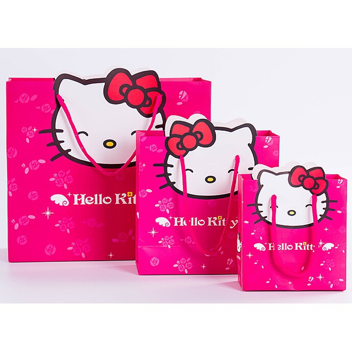 Hello Kitty Cute Paper Bag Sling Bags Best Gift Bag Souvenir Small and ...