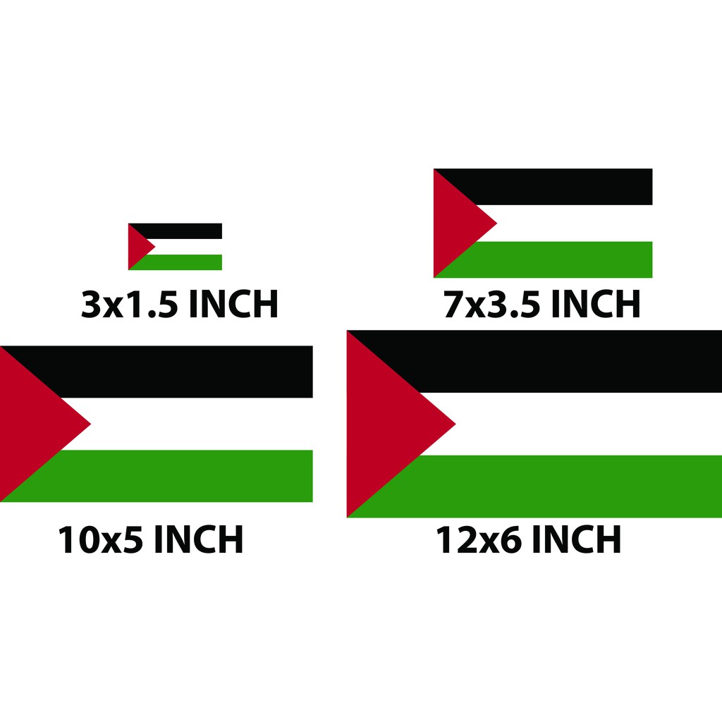 Palestinian FLAG STICKERS MULTIPLE SIZES COLOR RESISTANT UV PRINT ...