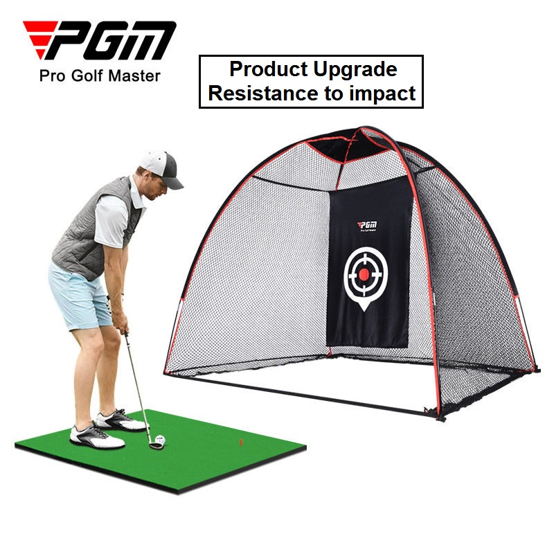 PGM GOLF folding 3m adult golf practice net with target cloth suitable for indoor outdoor ...