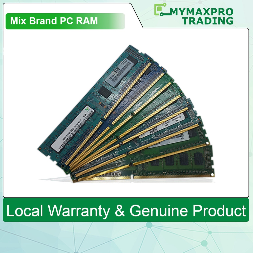 MIXED Brand PC RAM 16GB / DDR4 / 2400 / 19200Mhz Speed (USED) | Shopee ...