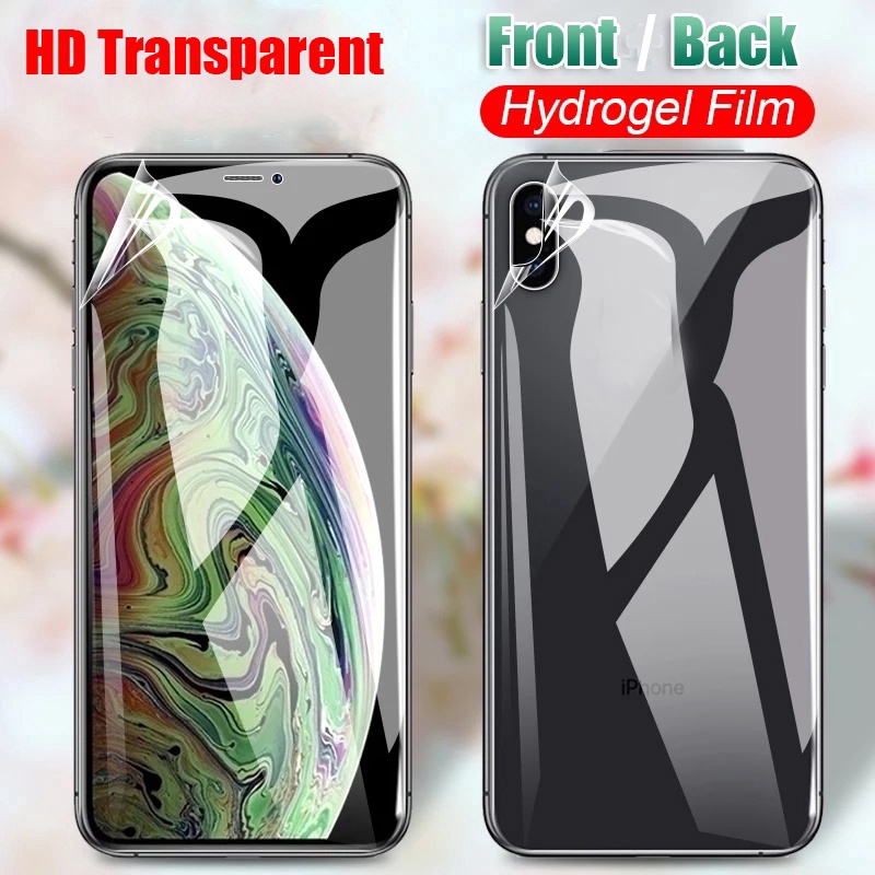 Front / Rear Back Soft Hydrogel Film Compatible For iPhone 6 6s 7 8 11 ...