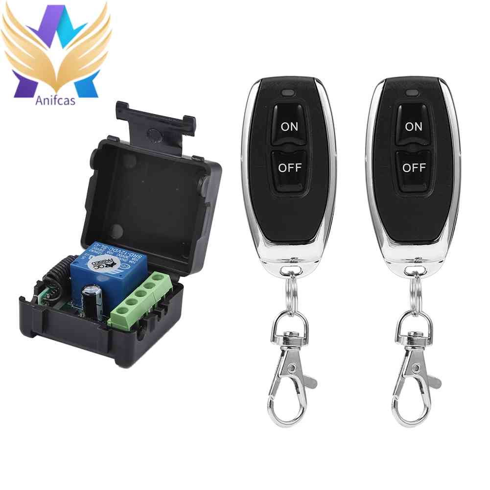 DC12V Relay 1CH Wireless RF Garage Door Remote Control Switch ...