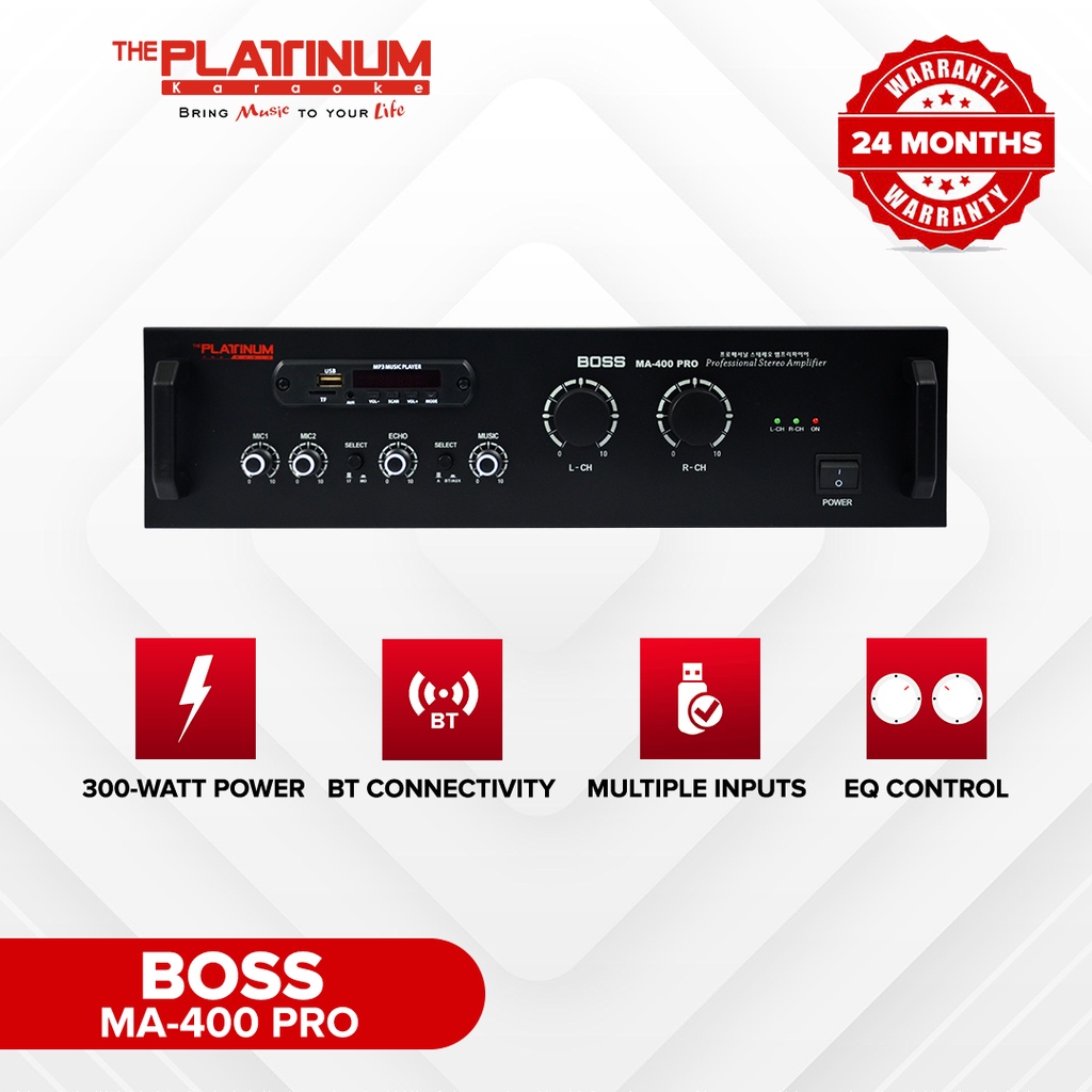 The Platinum Professional Power Amplifier Boss MA-400 PRO | Shopee ...
