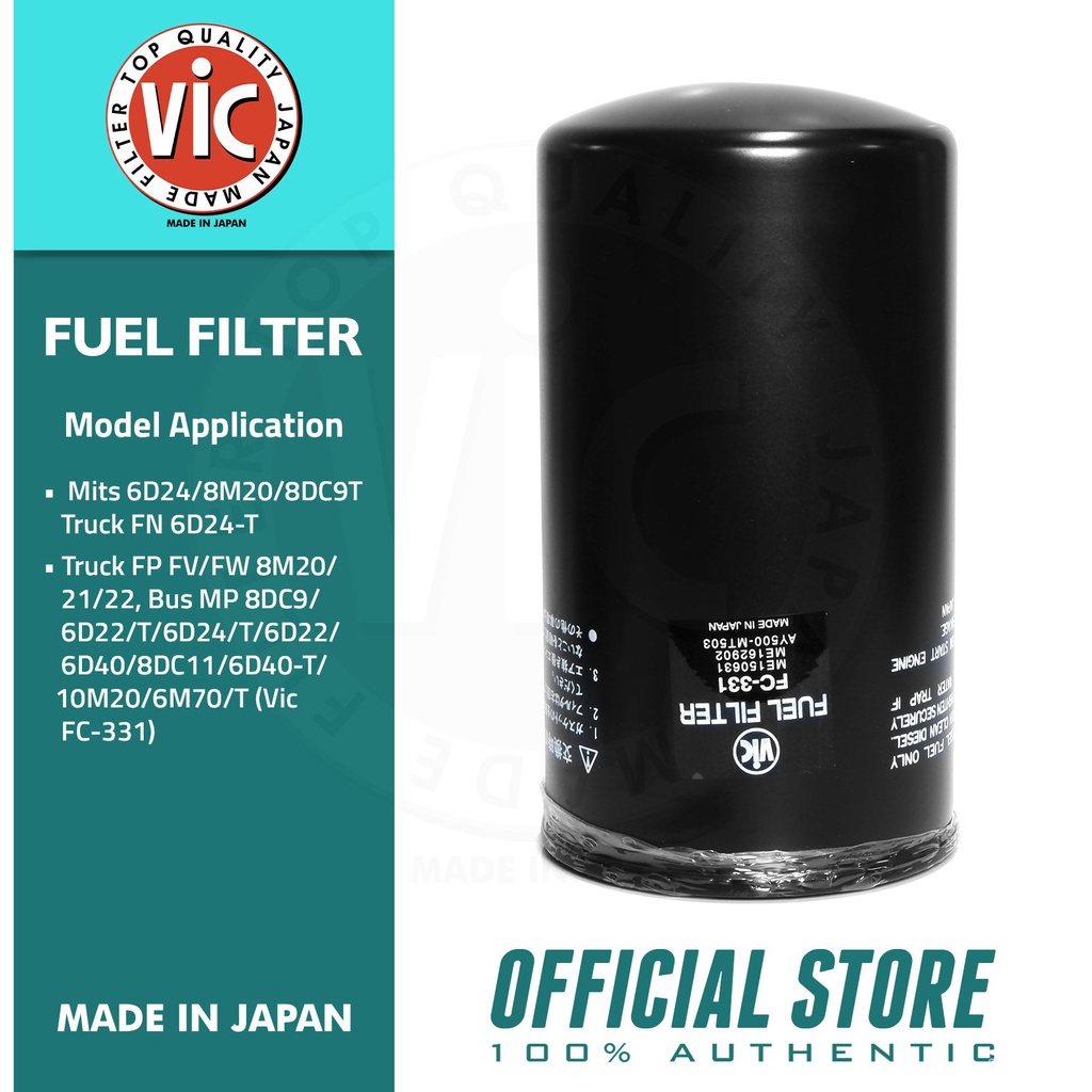 VIC Fuel Filter FC-331 For Mitsubishi 6D24/8M20/8DC9T Truck FN 6D24-T ...