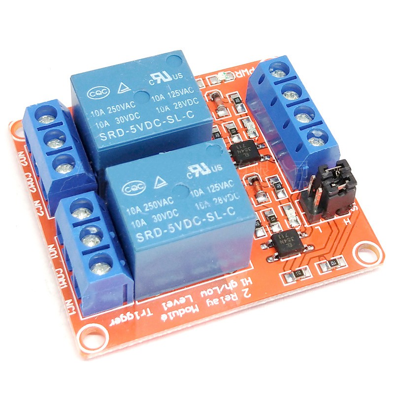 2 Channel Relay Module 5V High and Low Trigger Relay with Two Way Relay ...