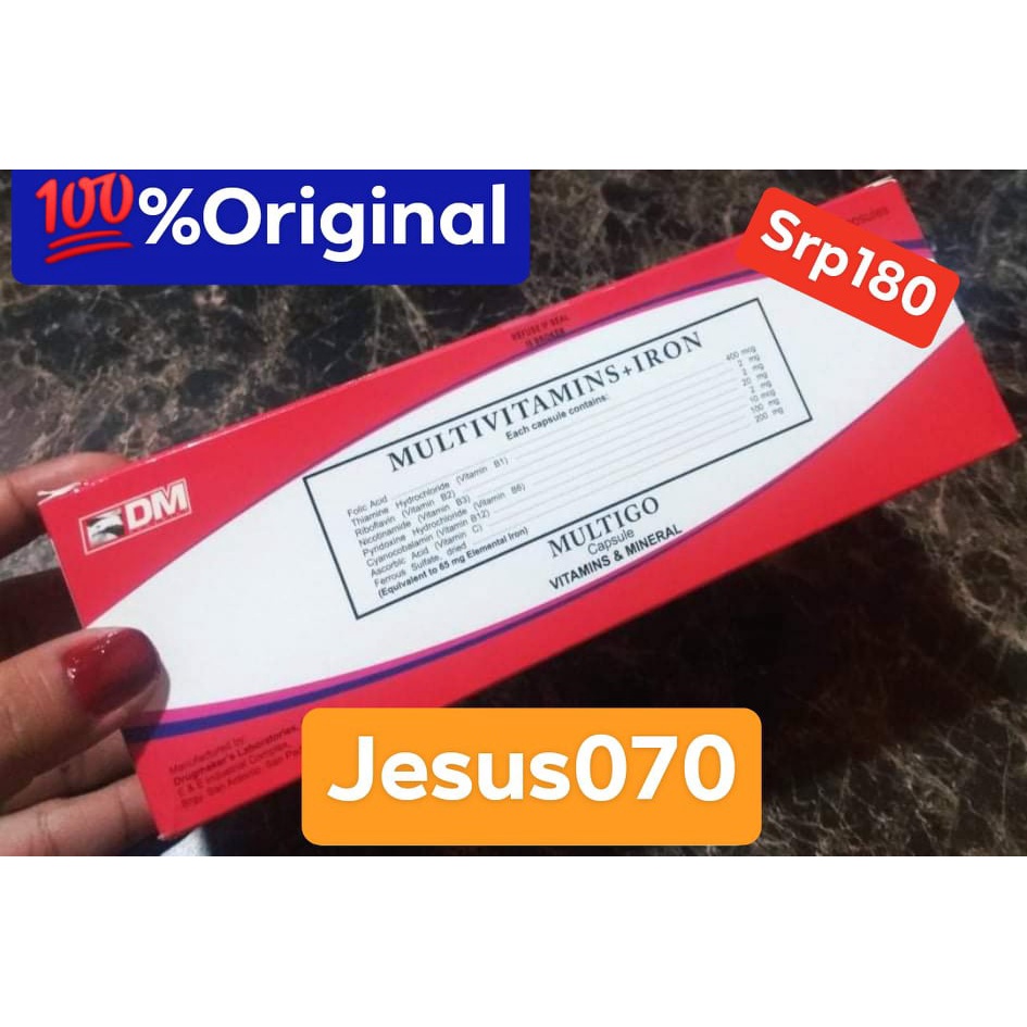 MULTIGO Multivitamins with Iron & Folic 100 Capsules - 231 sold - Feb ...