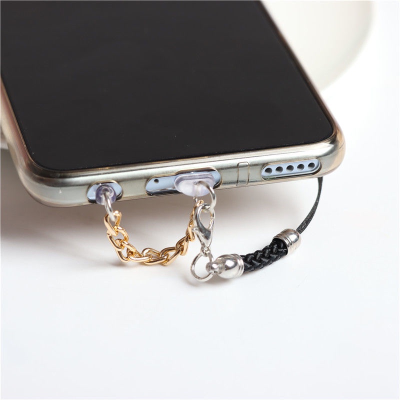 Mobile Phone Dust Plug Simple Convenient Color Lanyard Universal ...