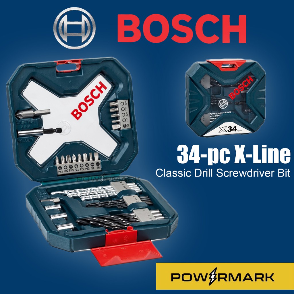 Bosch 2607017405 34-pc X-Line Classic Drill Screwdriver Bit | Shopee ...