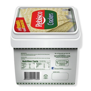 Rebisco Crackers Tub 850g x 1pc | Shopee Philippines