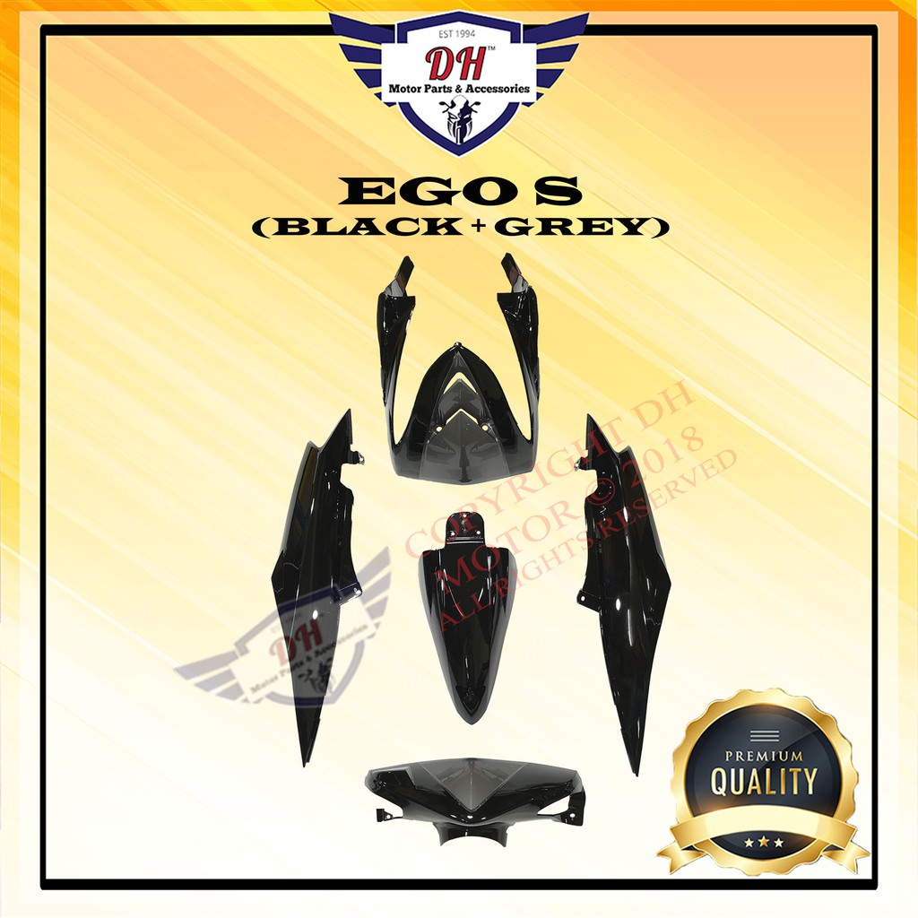 EGO S COVER SET (BLACK + GREY) YAMAHA EGOS | Shopee Philippines