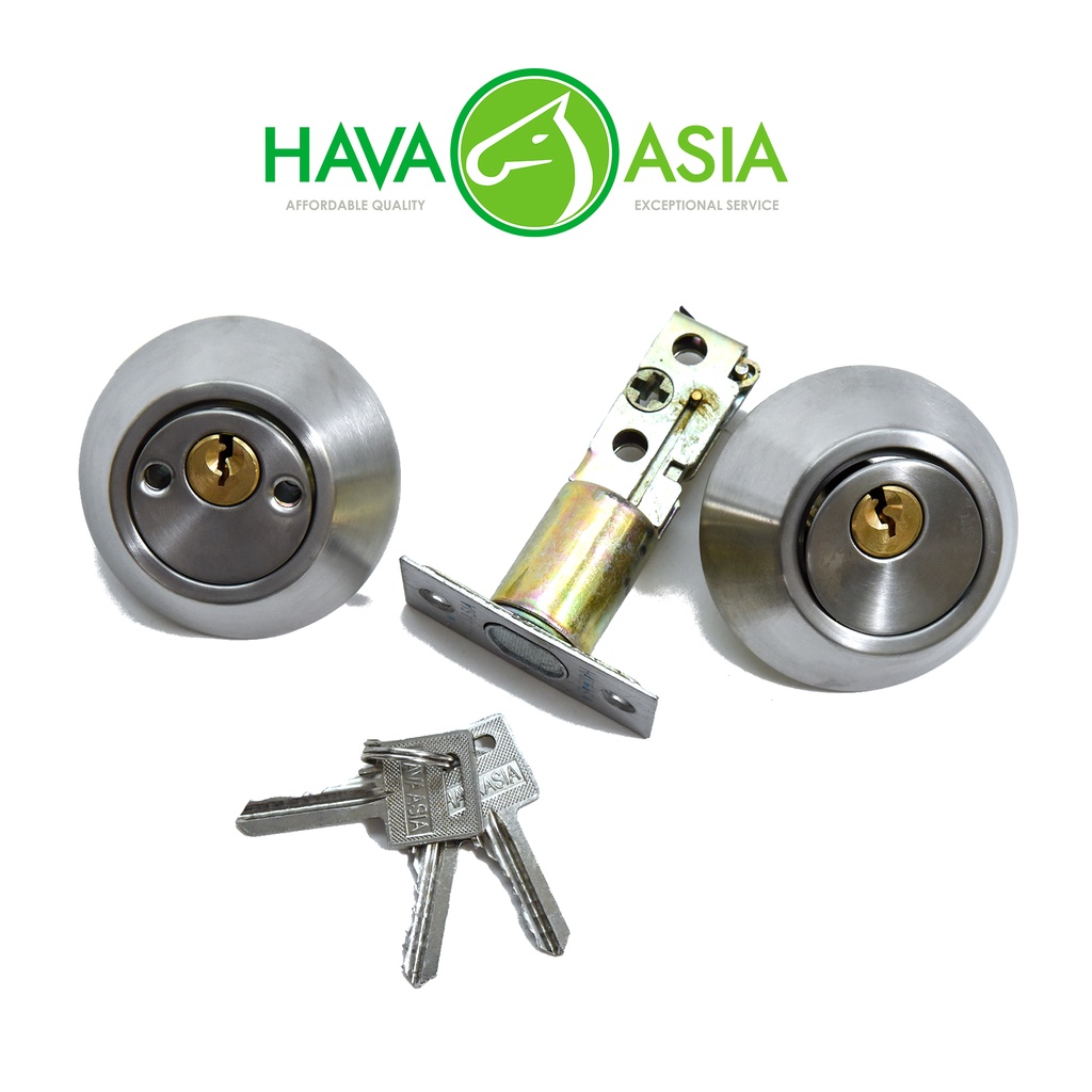 HavaAsia Heavy Duty Double Cylinder Deadbolt Entrance Door Security ...