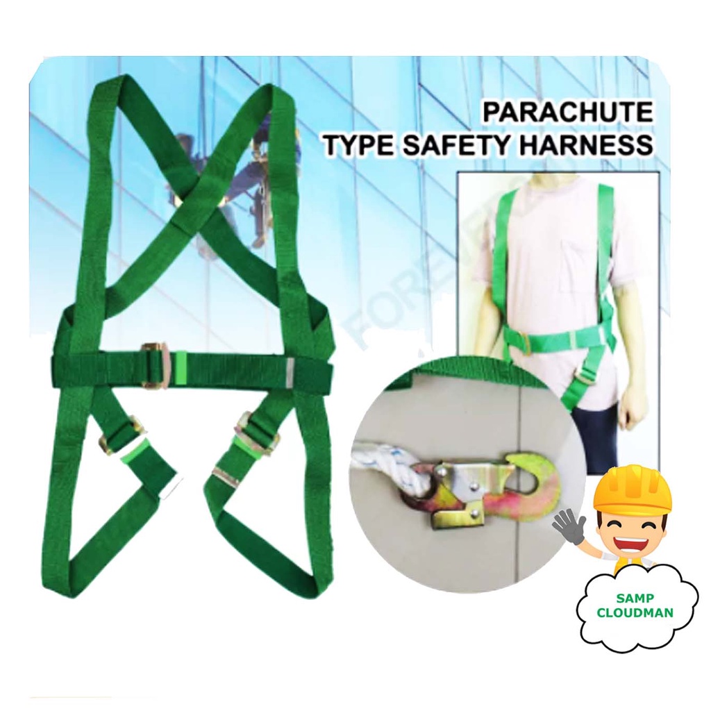 Safety Harness Parachute Type Whole Body Harness With Snap Hook Worker ...