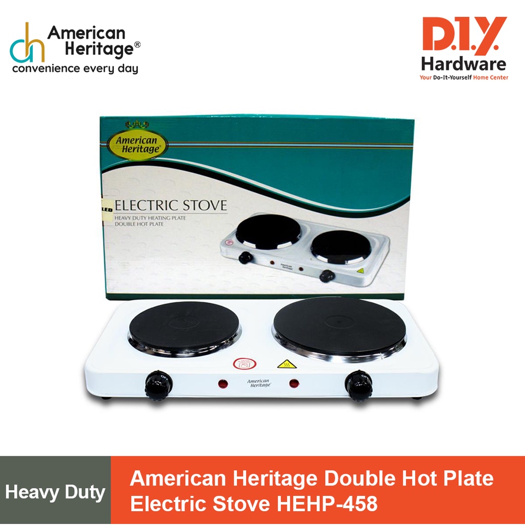 American Heritage Double Hot Plate Electric Stove Hehp-458 | Shopee ...