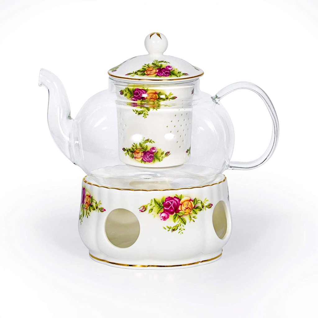 Kendal / Tea Maker Teapot 24oz / Porcelain Warmer 2 Set of Cup & Saucer ...