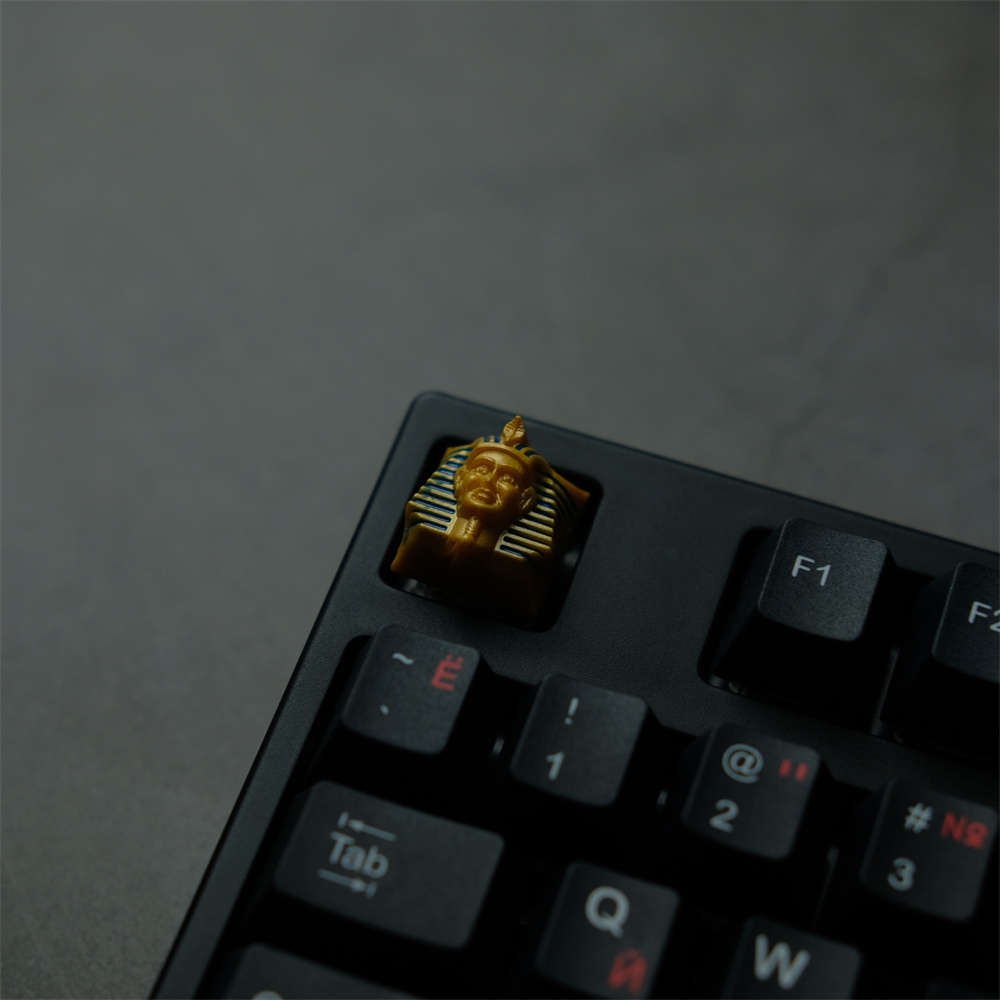Humha Artisan keycap Egyptian Pharaoh keycaps Hand made Resin keycap ...