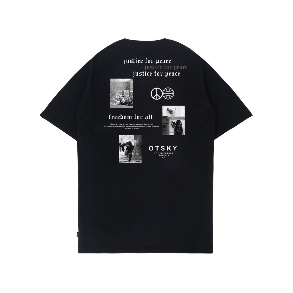 Otsky Justice for All Black Men's T-Shirt x P1001A 2(F4) | Shopee ...