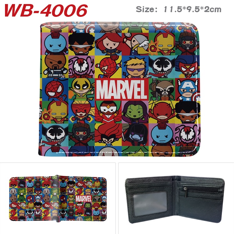 Marvel Superman Deadpool Cartoon Boy and Girl Casual Color Short Wallet ...