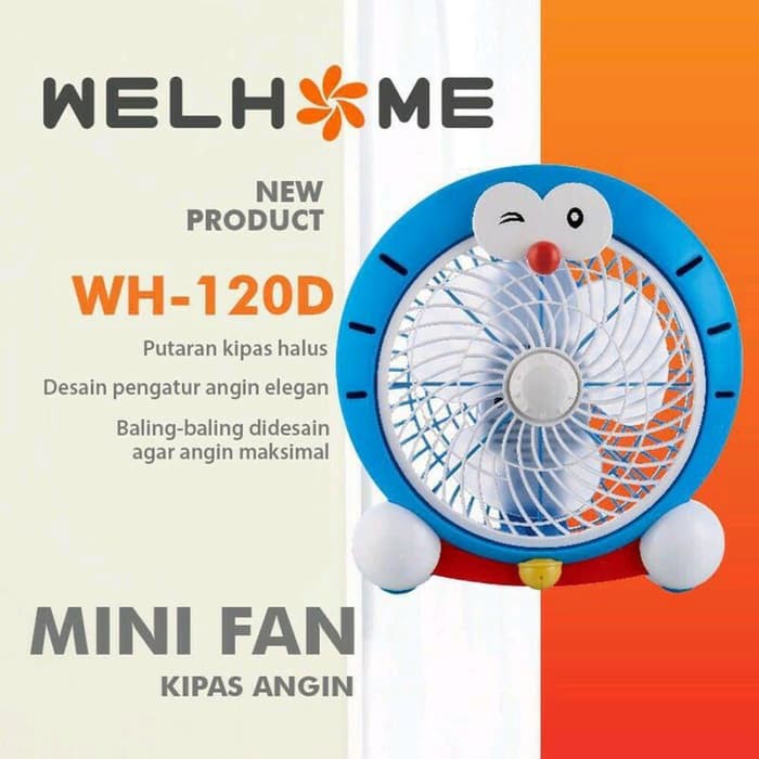 Welhome Portable Electric Character Fan Doraemon, Hk, Valescom | Shopee ...