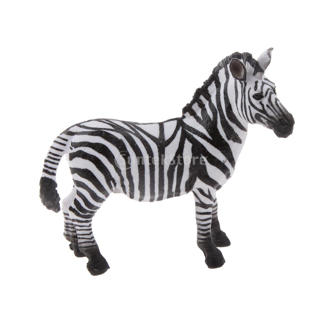 Realistic Zebra Wildlife Zoo Animal Model Figurine Figure Kids Toy Gift ...