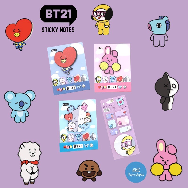 KPOP BTS BT21 STICKY NOTES | Shopee Philippines