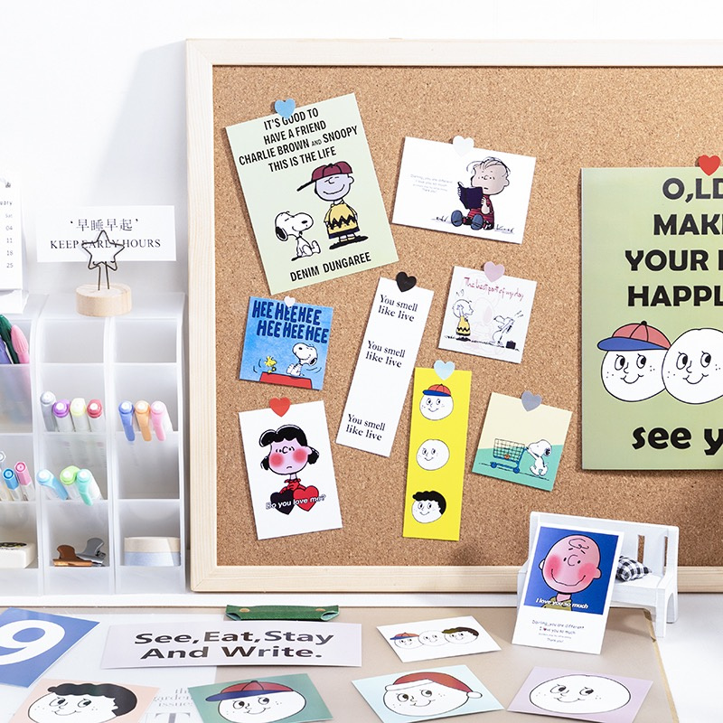 Cute Snoopy Cartoon Peanuts Wallpaper Painting Post Card Home Decor ...