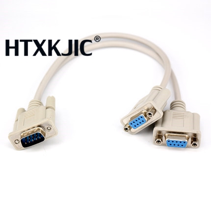DB9 9Pin 1 to2 Rs232 Serial Cable Splitter Directly Connected COM 2 in ...