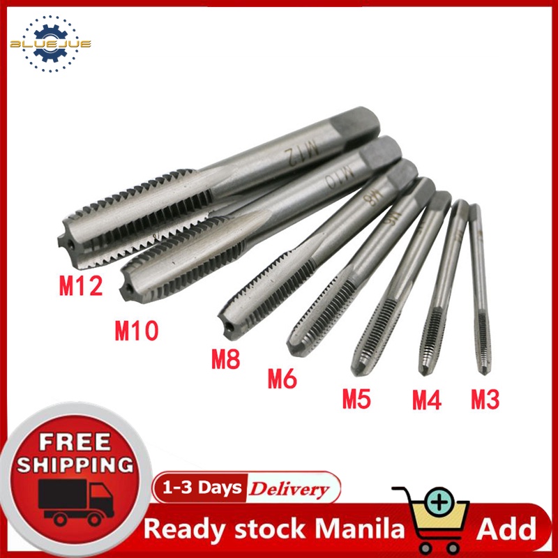7pcs Metric Thread Steel Tap Tapping Tool M3, M4, M5, M6, M8, M10, M12 | Shopee Philippines