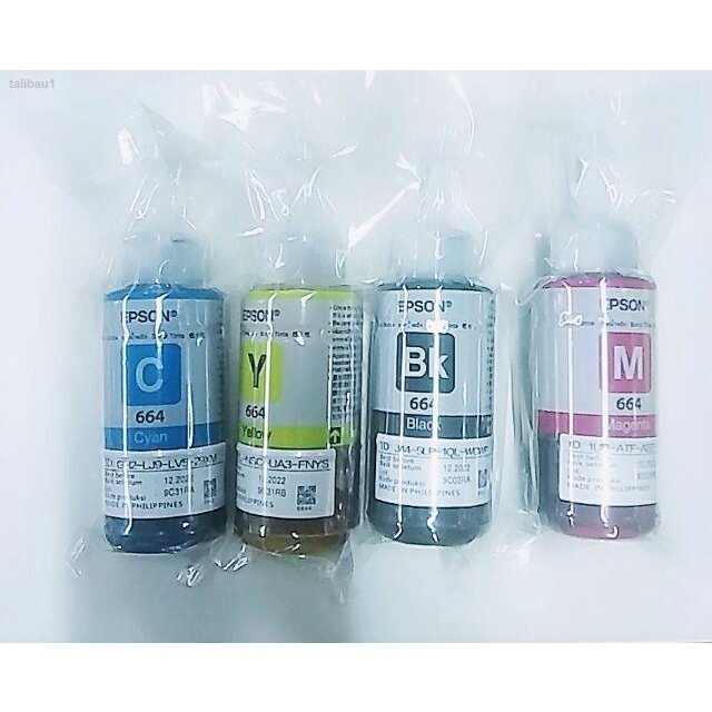 EPSON L360, L310, L1300, Original Ink C. (1set 4colors No box) | Shopee ...