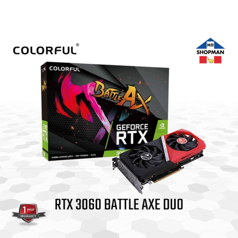 Colorful GeForce RTX 3060 12Gb NB Battle Axe DUO L-V Video Graphics ...