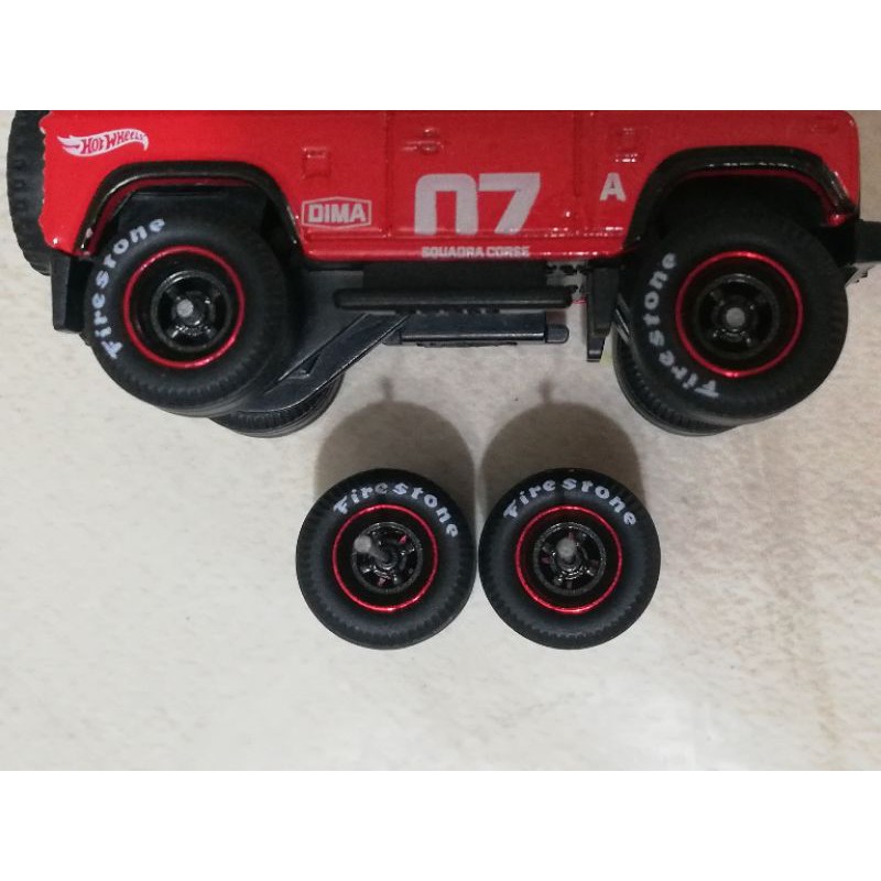 Rubber Wheels Tayar Getah Land Rover Defender Raptor 1/64 Hot Wheels ...