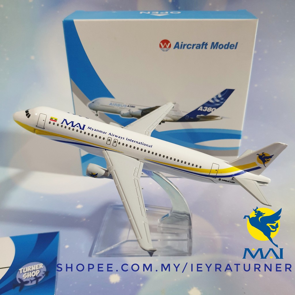 NEW Myanmar Airways International Airbus A320-200 Aircraft Model 16cm ...