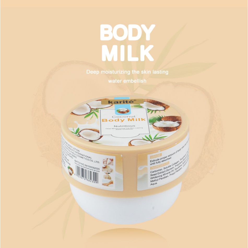 KARITE Coconut Milk Nutritious Body Lotion 250ml. | Shopee Philippines