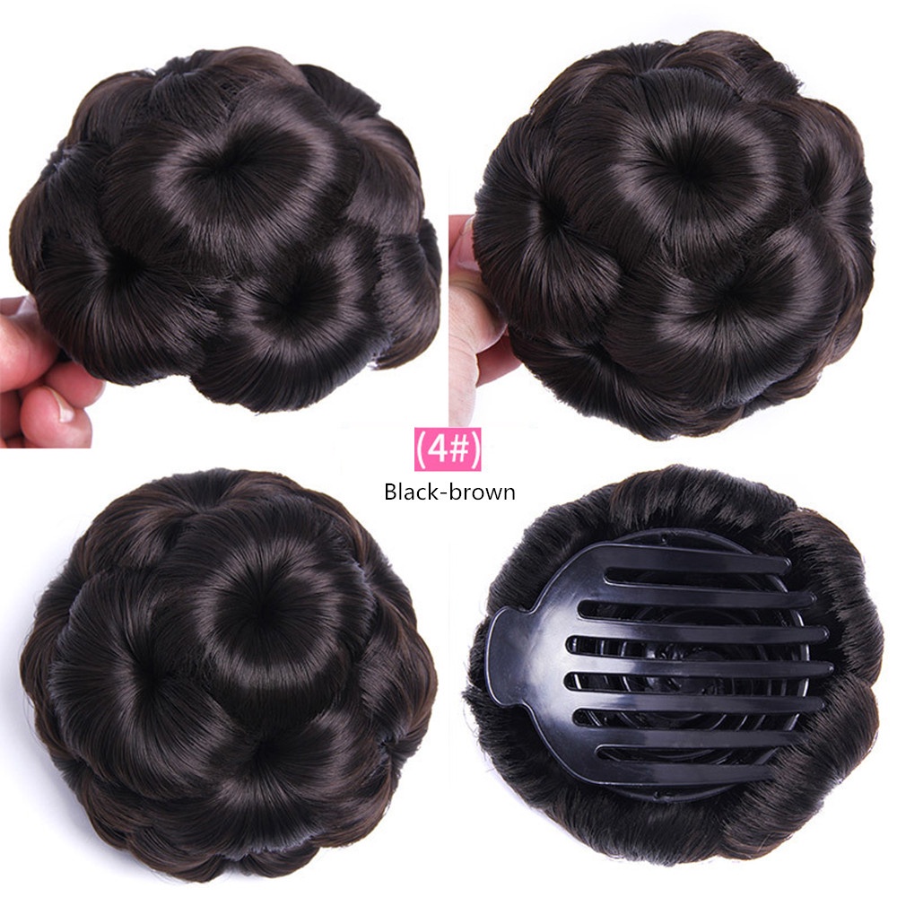 Bridal Ball Head Hair Bun Hair Ring Costume Bud Wig | Shopee Philippines