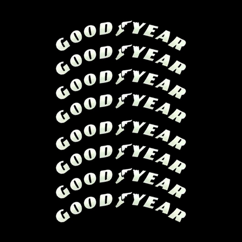 GOODYEAR Car Stickers tire sticker 3D PVC Letterings White Car ...