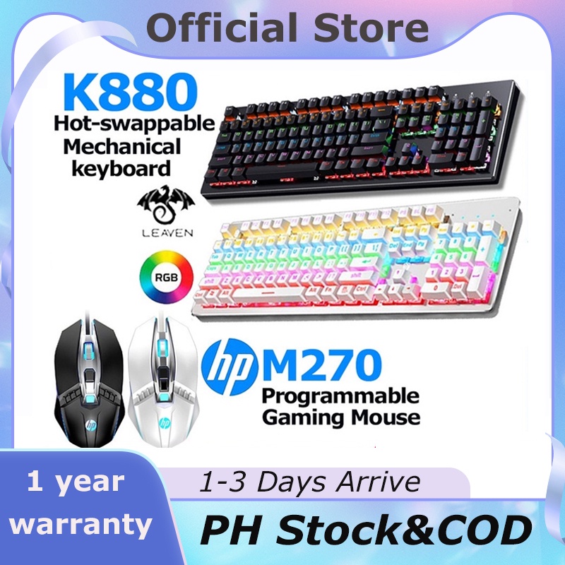 K880 / M270 /S30 Mechanical Keyboard 104Key Computer Wired Gaming Keyboard Mouse Combo ...