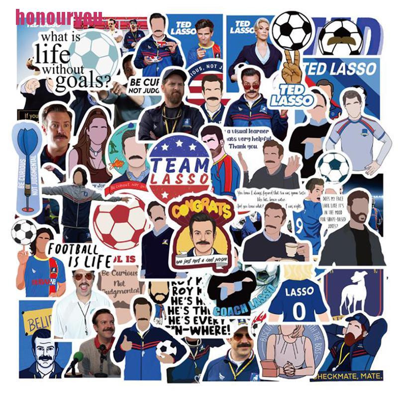 honouryou| 50Pcs American Ted Lasso Football Graffiti Sticker Guitar ...